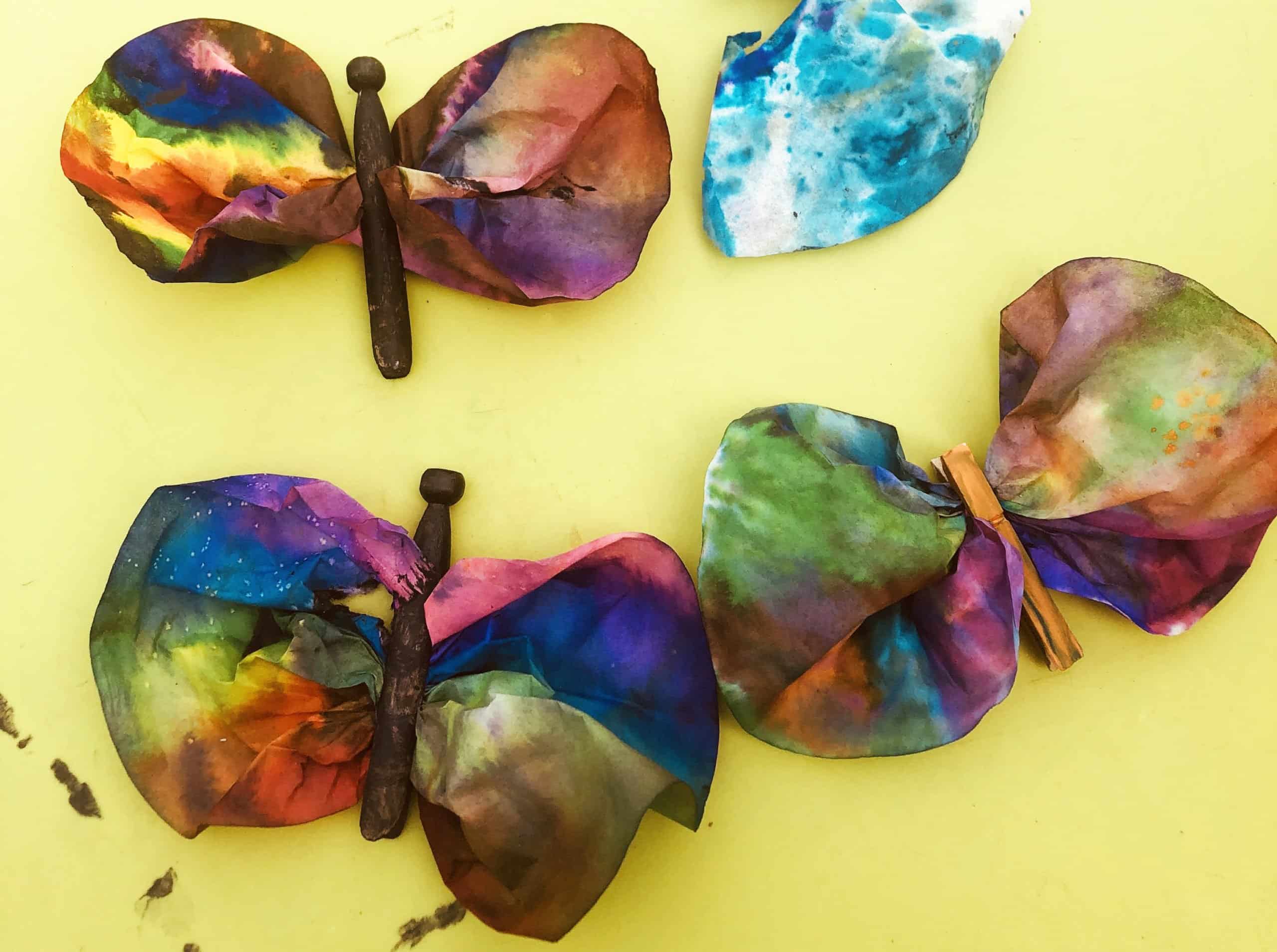 Watercolor Butterflies Craft For Kids