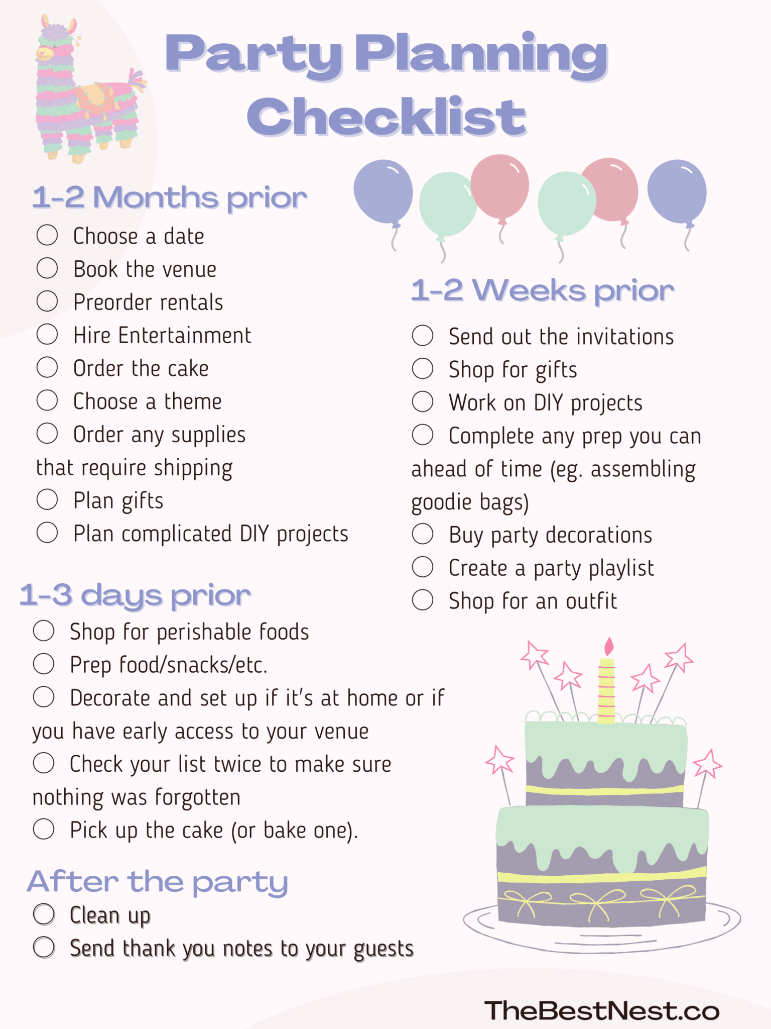 How to Plan a Birthday Party - The Best Nest